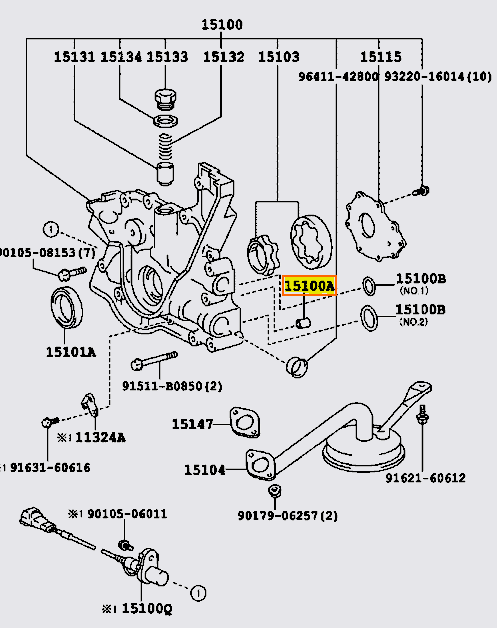 Genuine OEM JZ Engine Block to Oil Pump Dowel Ring Pin - 90253-11021 ...