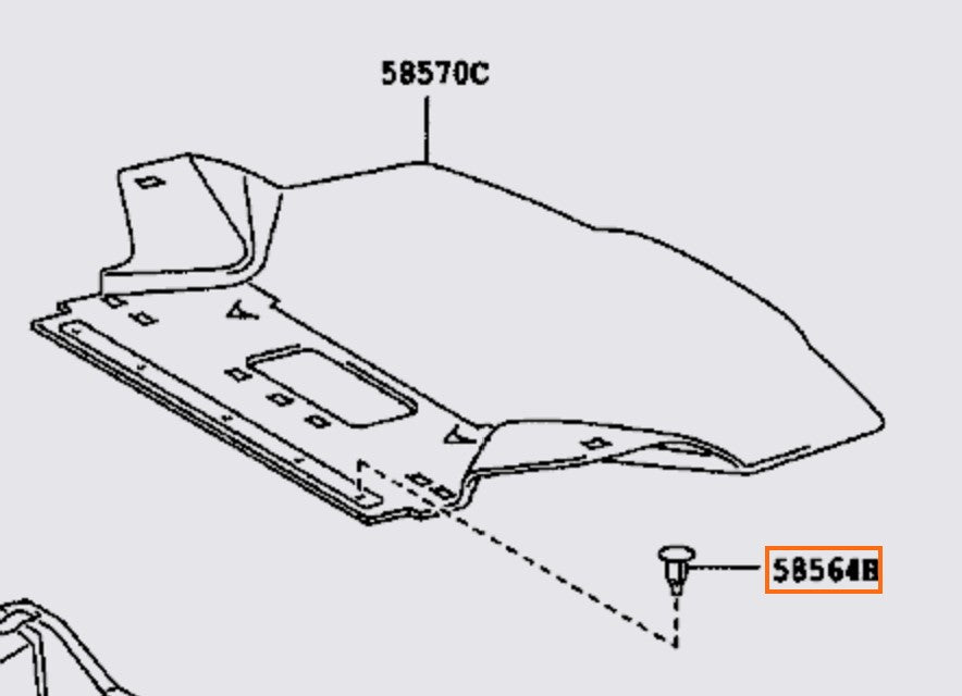 Genuine OEM JZA80 / MKIV Supra Kick Panel / Rear hatch Carpet Clip - 9 ...