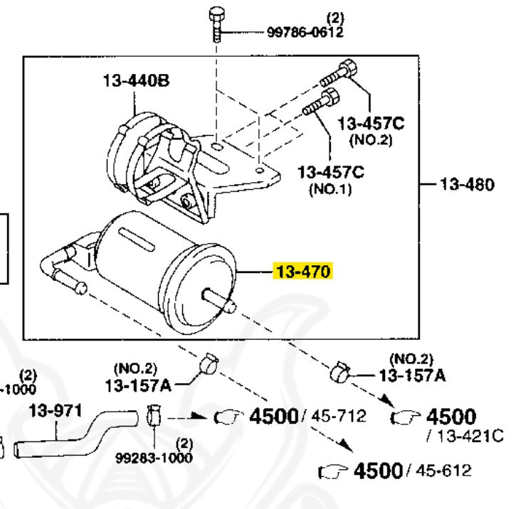 Genuine OEM Mazda RX7 FD3S Fuel Filter - 13-470 – OEM 4 JDM PTY LTD