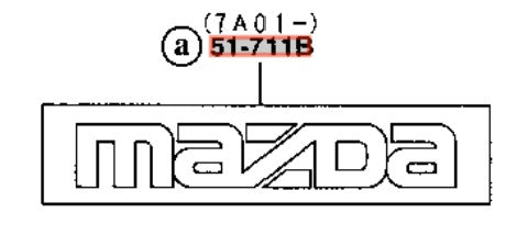 Genuine OEM Mazda RX7 FD3S Rear 'Mazda' Ornament Badge / Decal - 51-71 ...