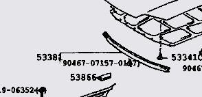 Genuine OEM Toyota JZA80 Supra Hood to Radiator Seal - 53381-14130 ...